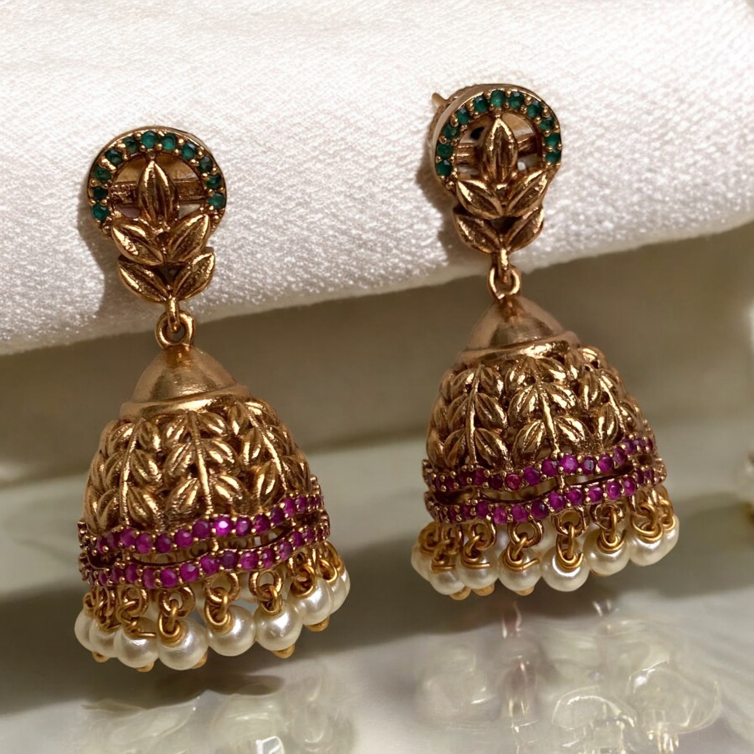Leaf Jhumka – Purezza Jewells